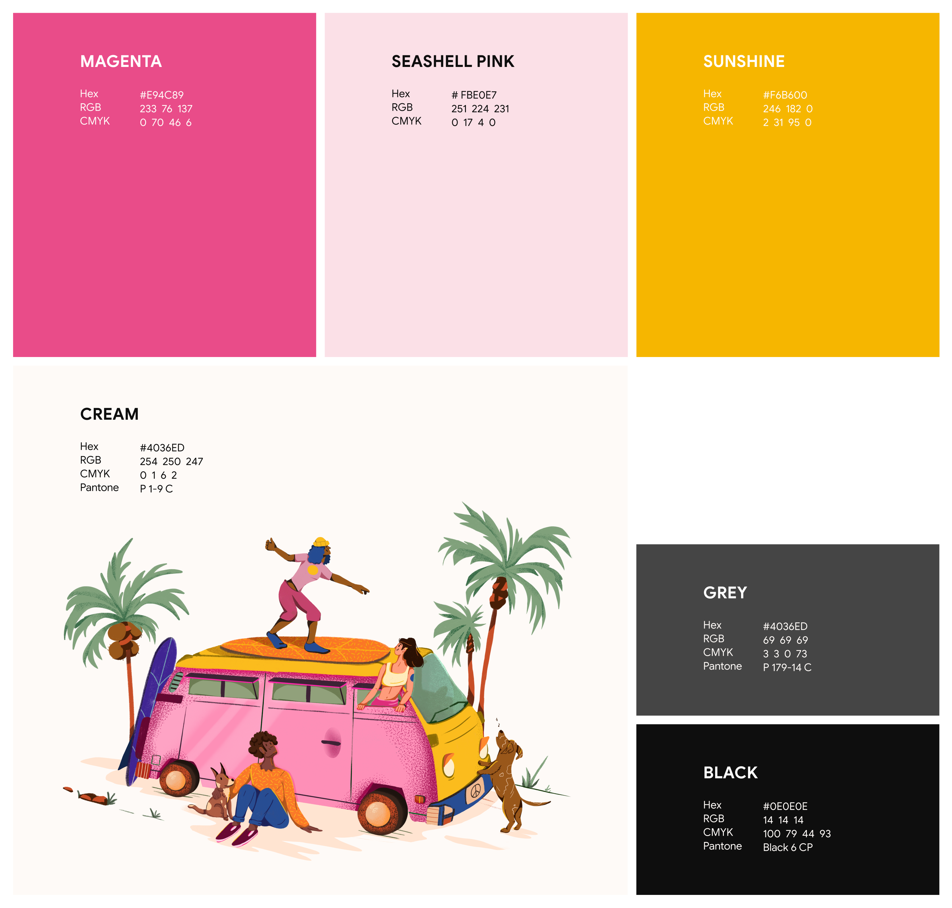 Bright Funk - Brand guidelines for the digital art agency by Outcrowd ...