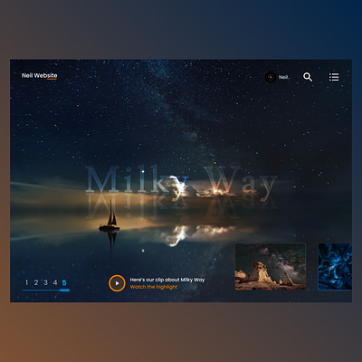 Milky Way Web Design by Neil Christian on Dribbble