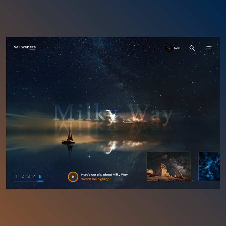 Milky Way Web Design by Neil Christian on Dribbble