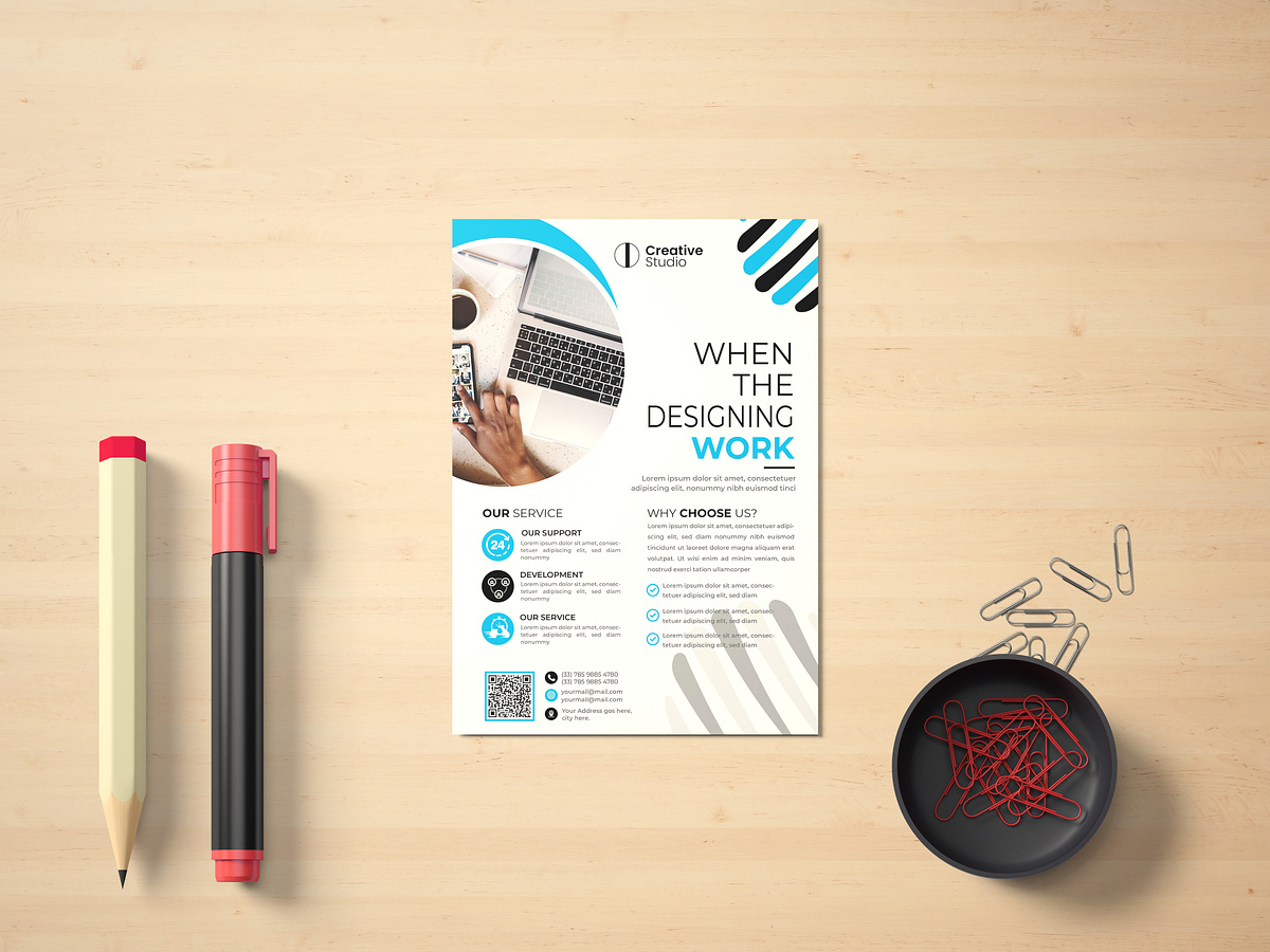 When The Designing Work Flyer Design by Liton on Dribbble