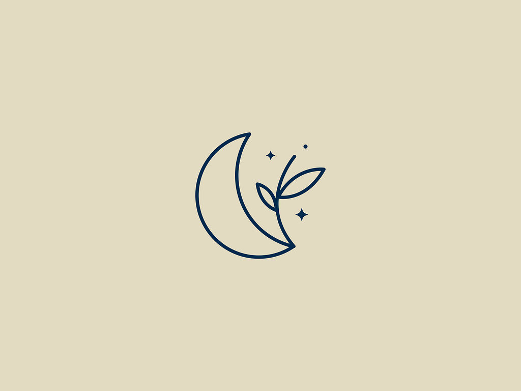 Moonleaf Botanicals logo mark by Susana Costa on Dribbble