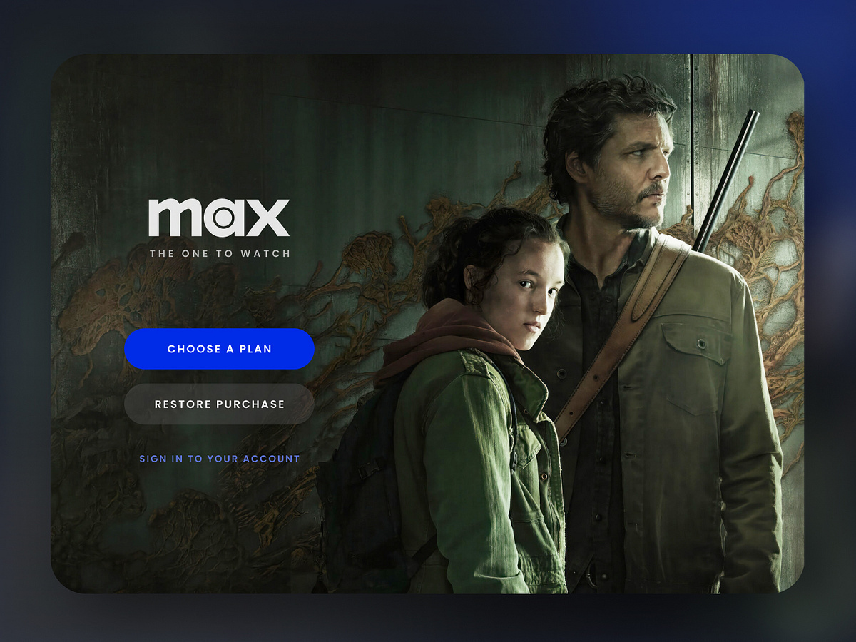 HBO Max rebrand blue theme color & The Last of Us series by Russ Diaz ...