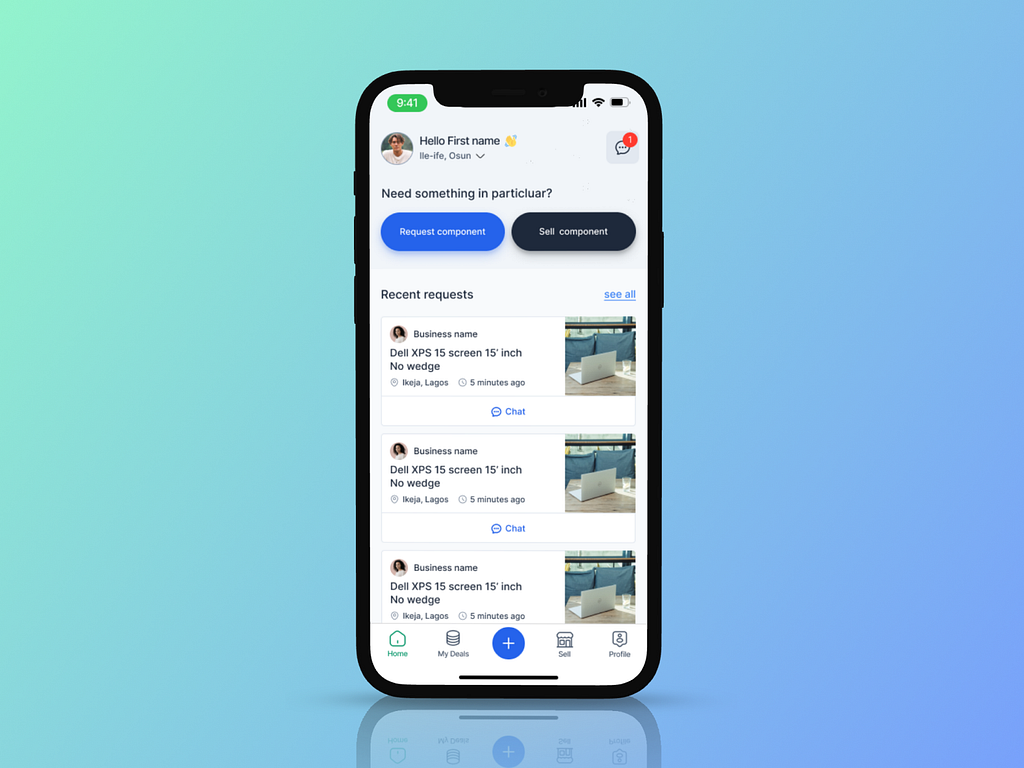 Request Component by Ogundipe Ayodeji on Dribbble
