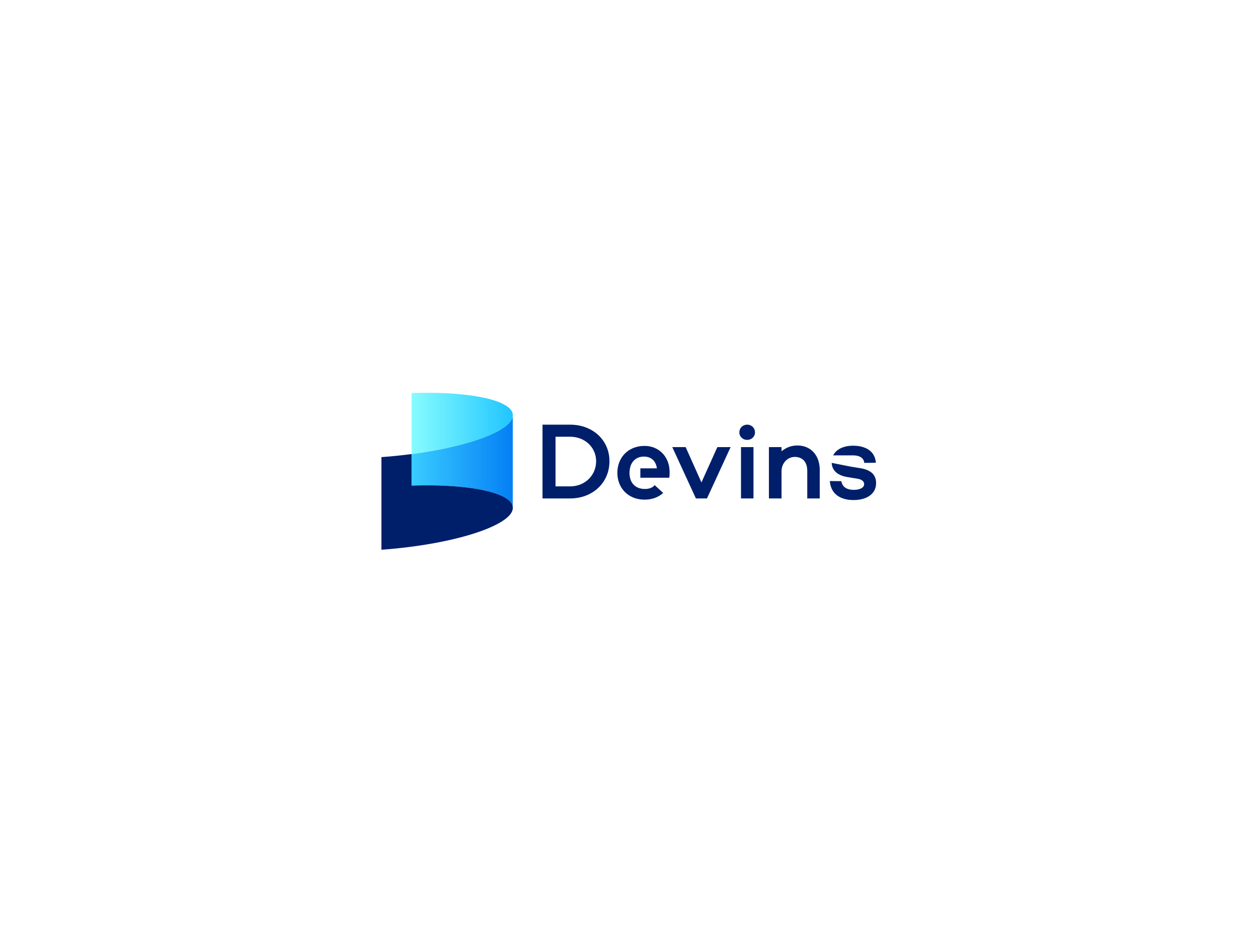Devins Modern Initial D Letter Logo with Colorful gradient by AH Rony ...