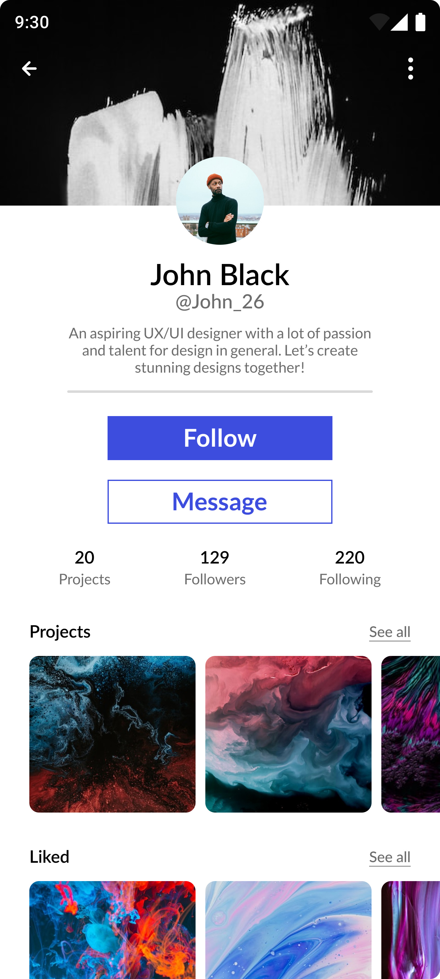 Daily UI - 006 (User Profile) by Mazeed Gaber on Dribbble Daily UI - 006 (User Profile) by Mazeed Gaber on Dribbble