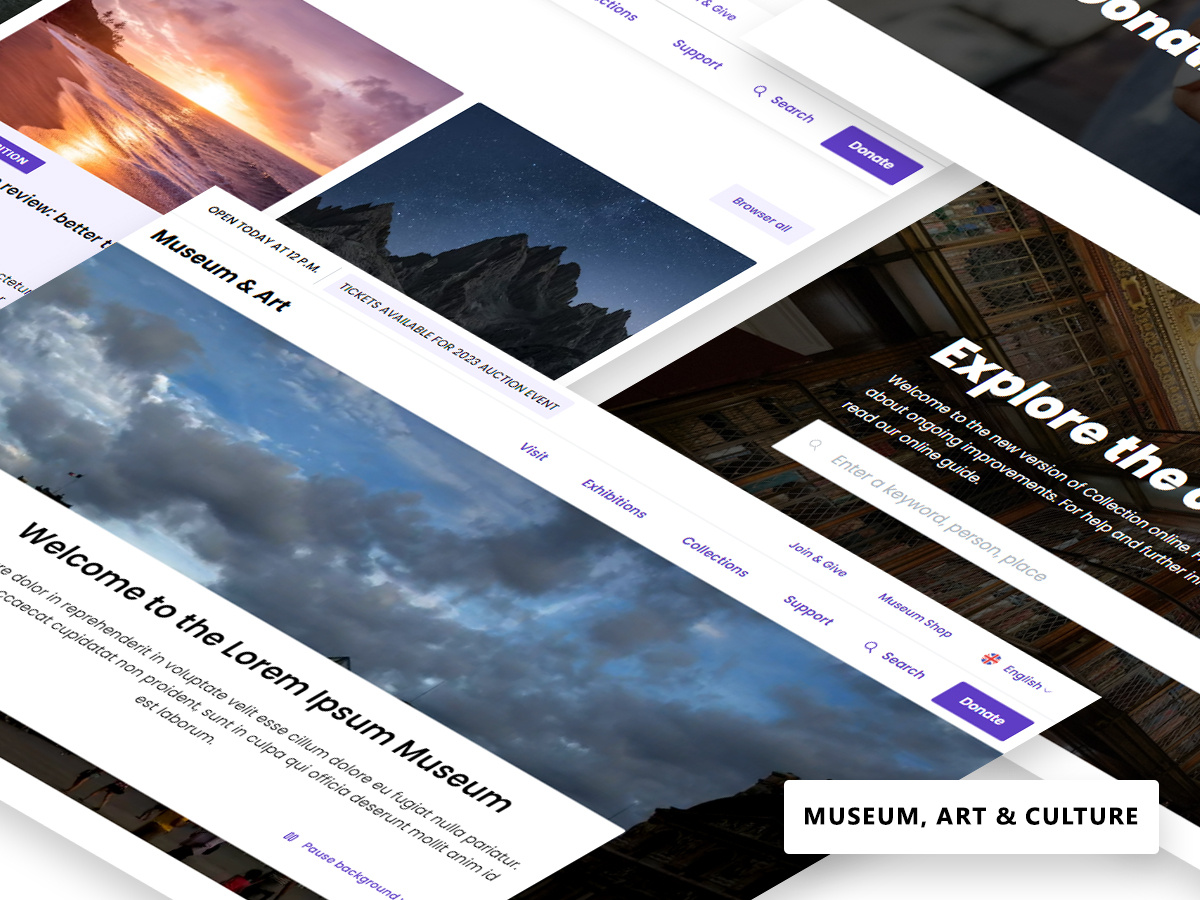 Museum, art & culture application by Kelvin Kiprop on Dribbble