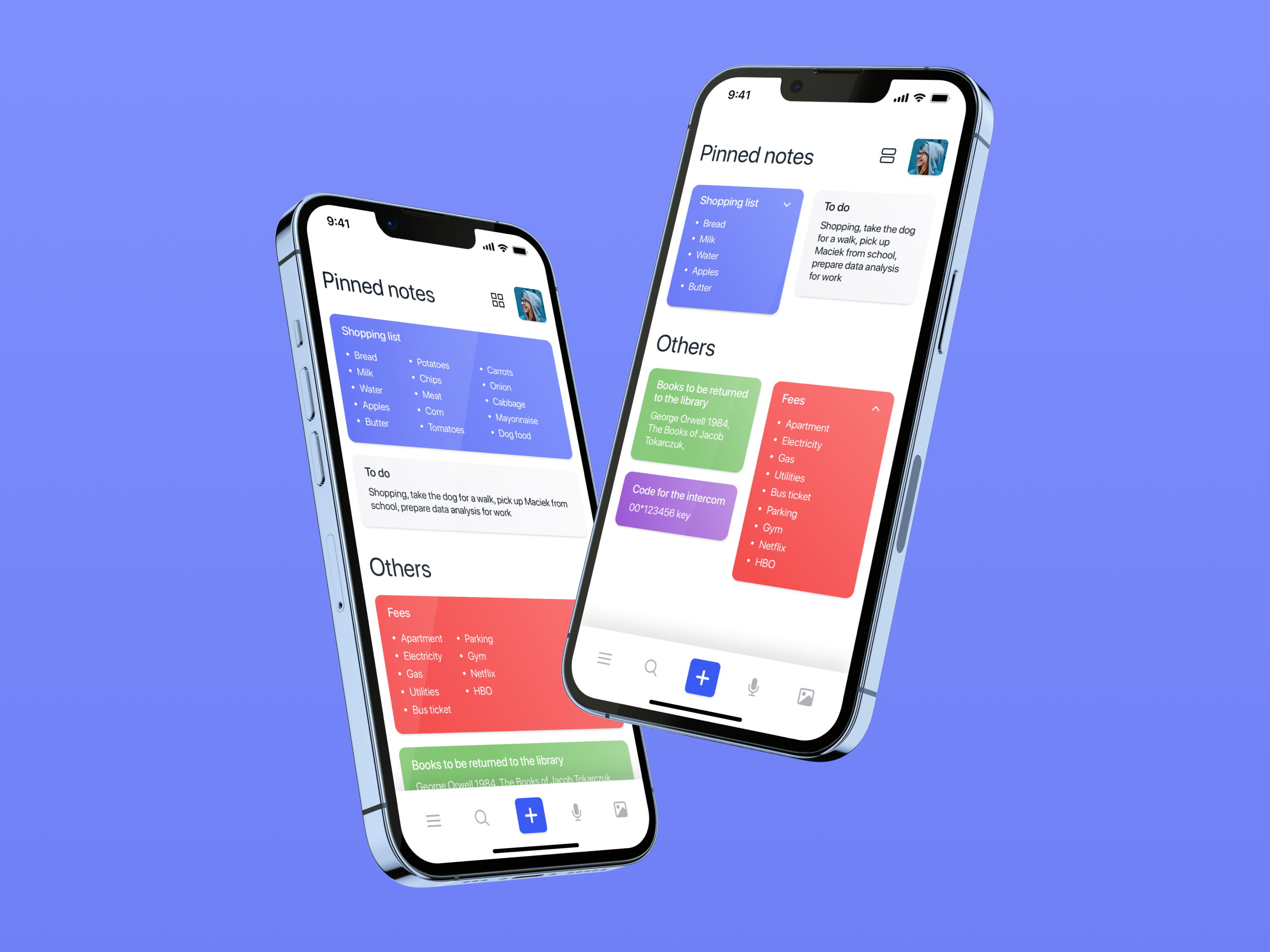 Notes app by Miłosz Kobyliński on Dribbble