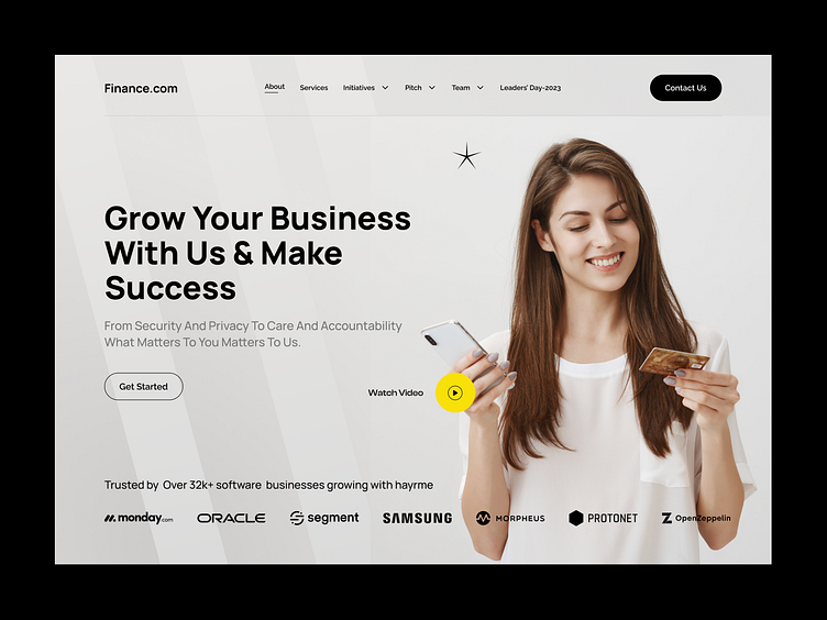Finance - Web Design by Arun Singh on Dribbble