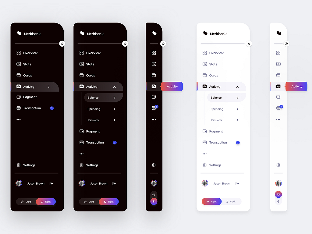 Sidebar Navigation By Gizem Ceylan On Dribbble