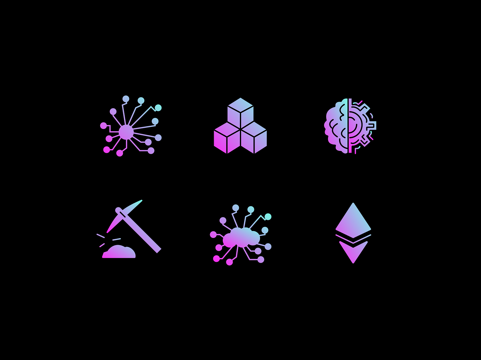 Blockchain / web3 solid icons by linda ojo on Dribbble