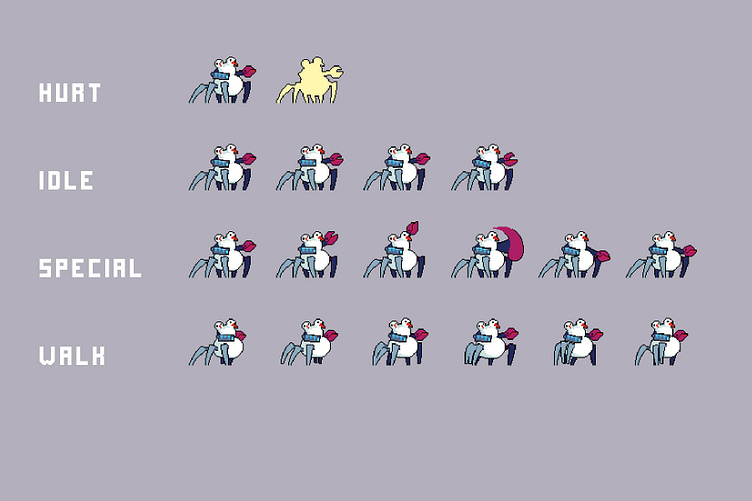 Snow City Bosses Pixel Art Sprite Pack by 2D Game Assets on Dribbble
