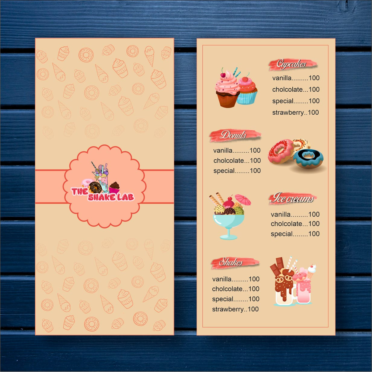Menu Card Design by Dhruvi on Dribbble