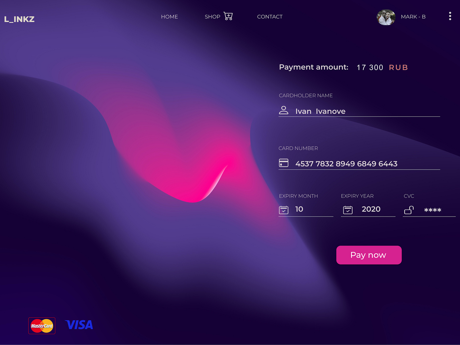 Ui design_Credit card checkout by Gborsong Seth on Dribbble