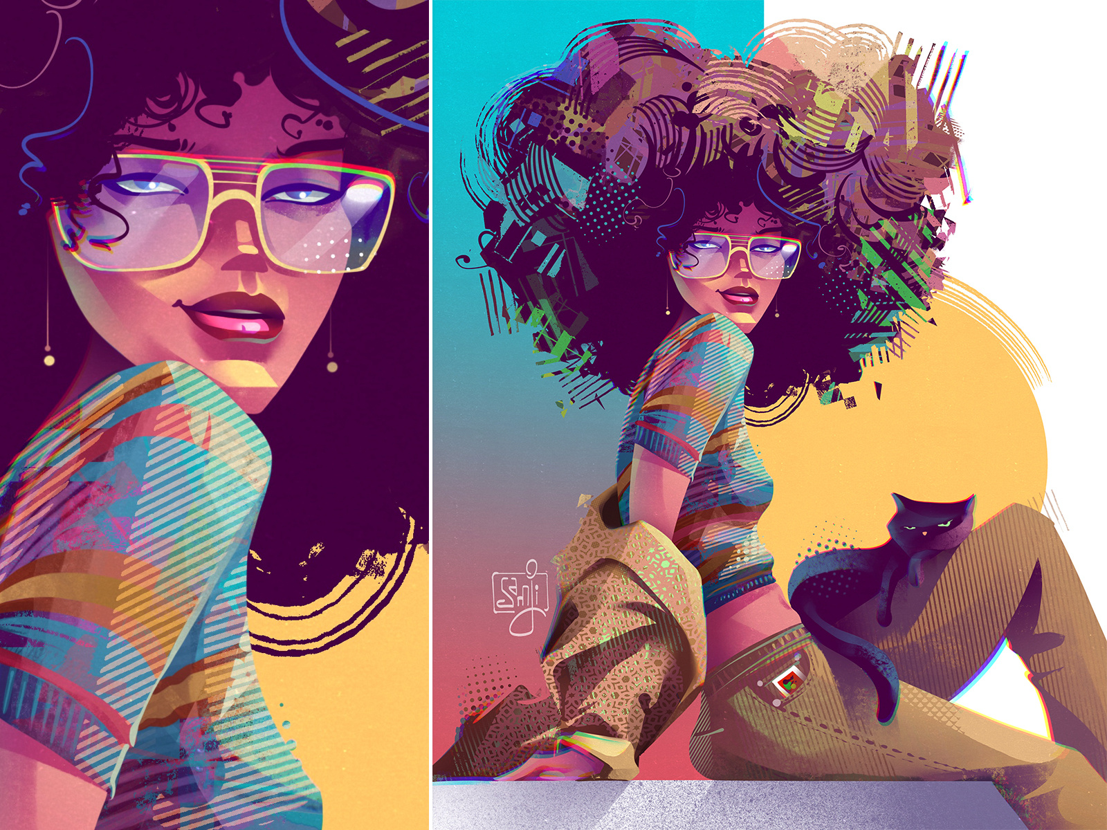 Poseur😼 by Samji_illustrator for Fireart Studio on Dribbble