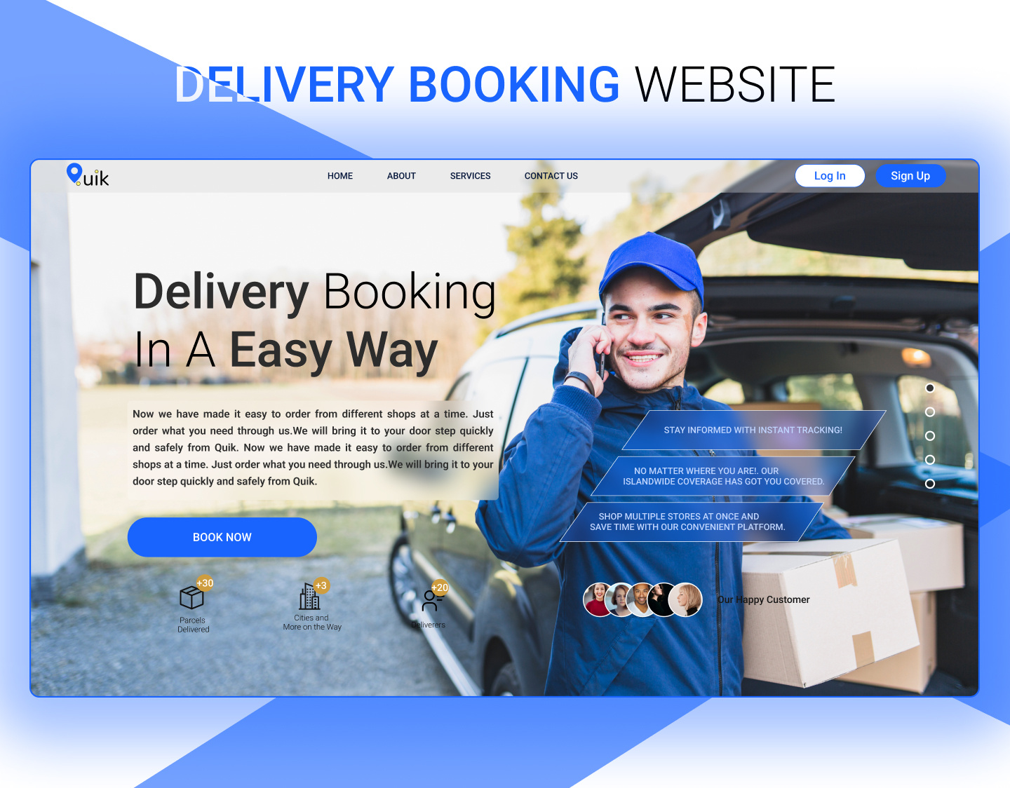 Delivery Booking Website by sasindu sesath on Dribbble