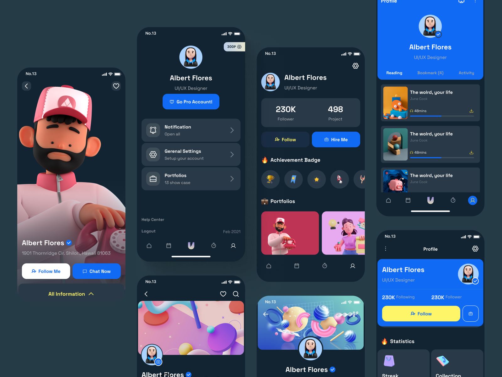Ultimate UI Kit - Profile by Tiep Nguyen on Dribbble