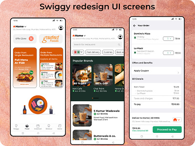 Swiggy Redesign screens by ux_ui_shrut on Dribbble
