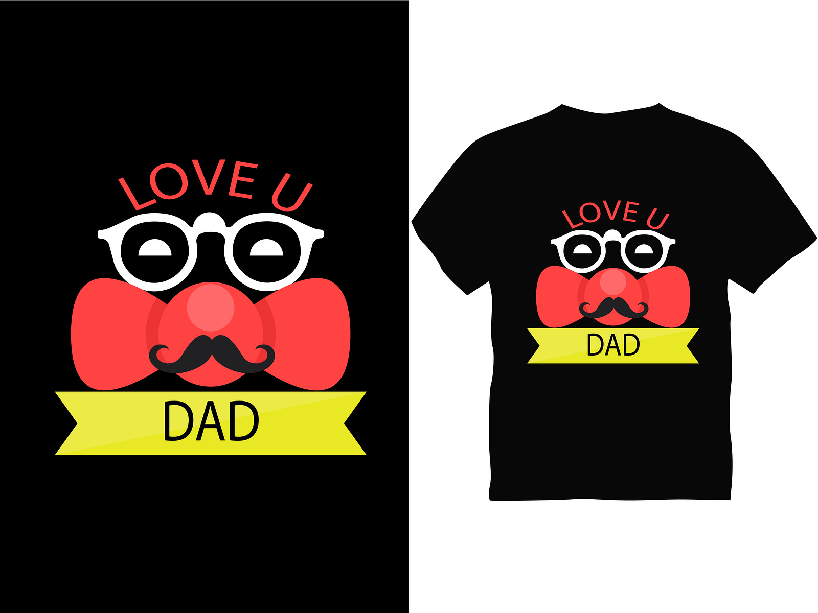 LOVE U DAD Typography T Shirt Design By MD TANVIR AHMED On Dribbble love-u-dad-typography-t-shirt-design-by-md-tanvir-ahmed-on-dribbble