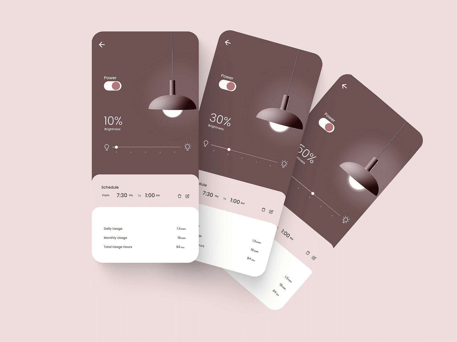 Light control app ui by Bidokenou Sena on Dribbble