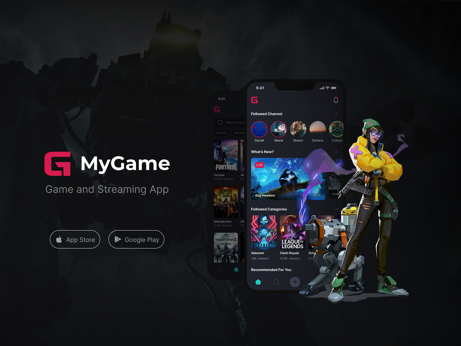 MyGame - Streaming Game App by Lương Trà My on Dribbble