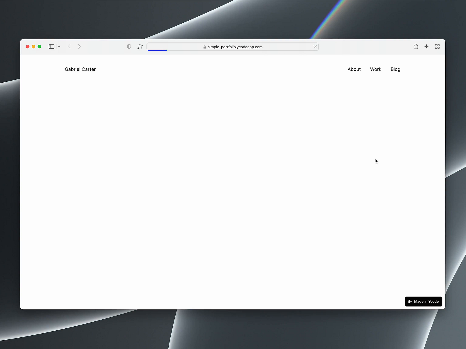 Portfolio website template by Ignas Lunėnas for Ycode on Dribbble