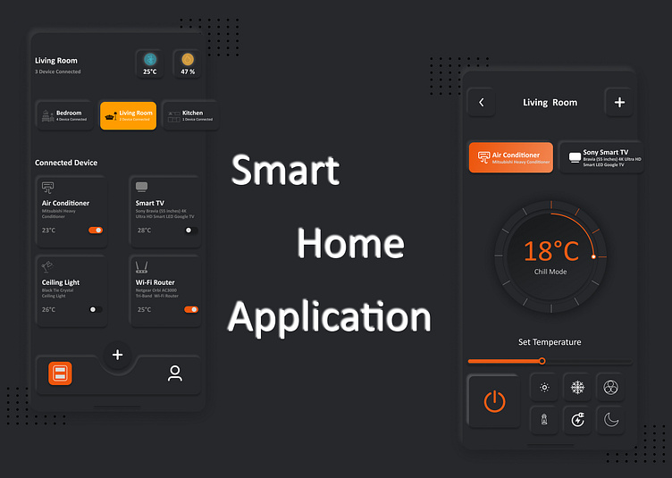Smart Home Application UI by Ankit Gondaliya on Dribbble