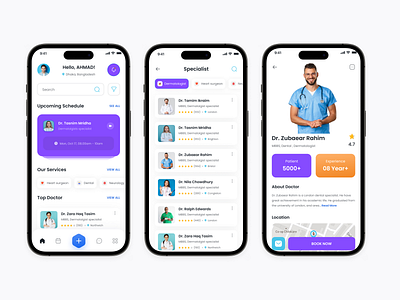 Doctor Appointment App Design by Sohail Karim on Dribbble