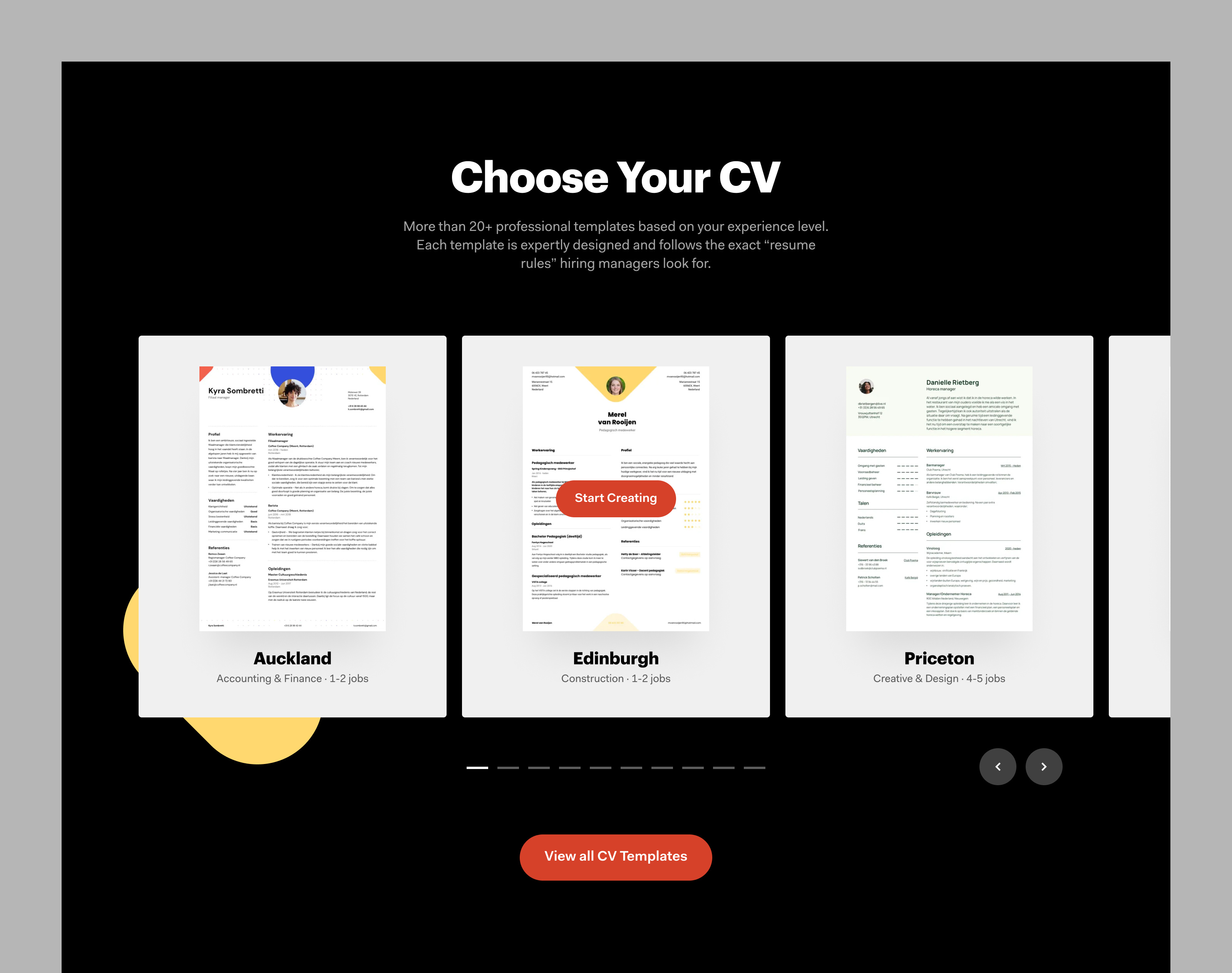 CVMaker - Resumes by Balkan Brothers on Dribbble