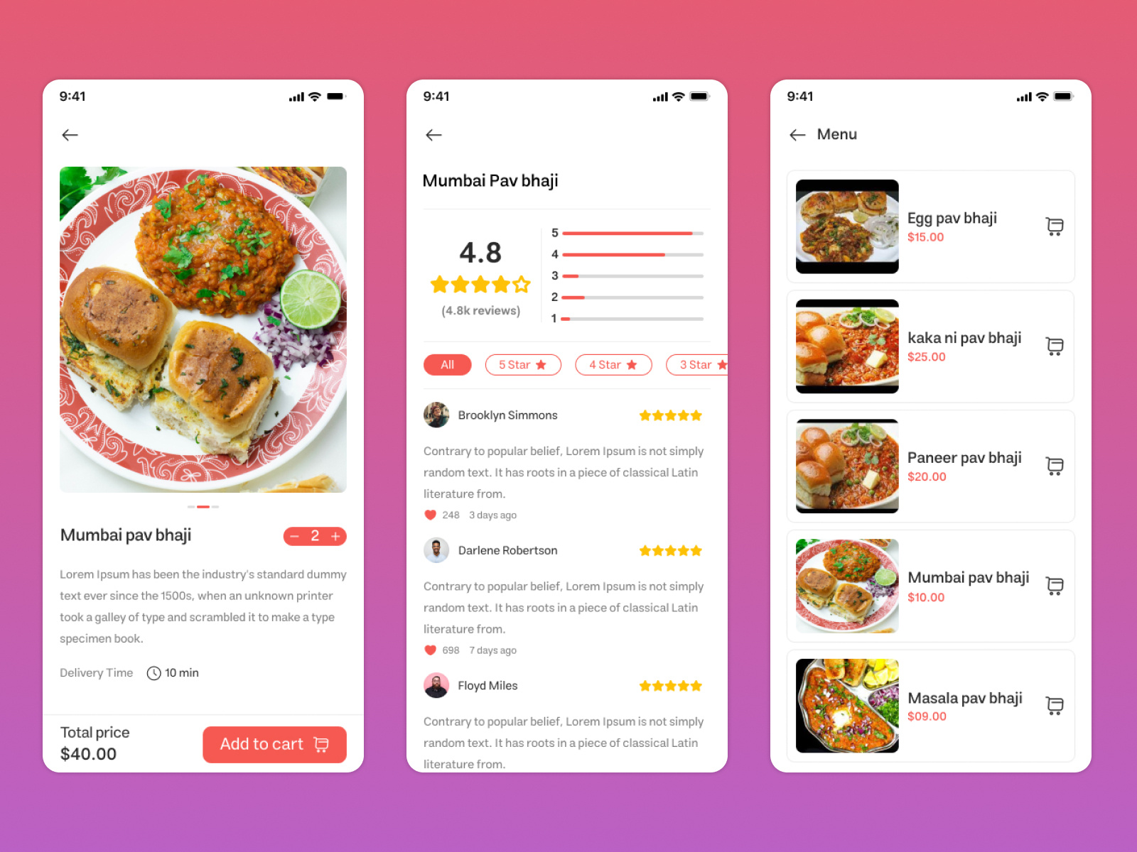 Foody App by Brijesh Sakhiya on Dribbble