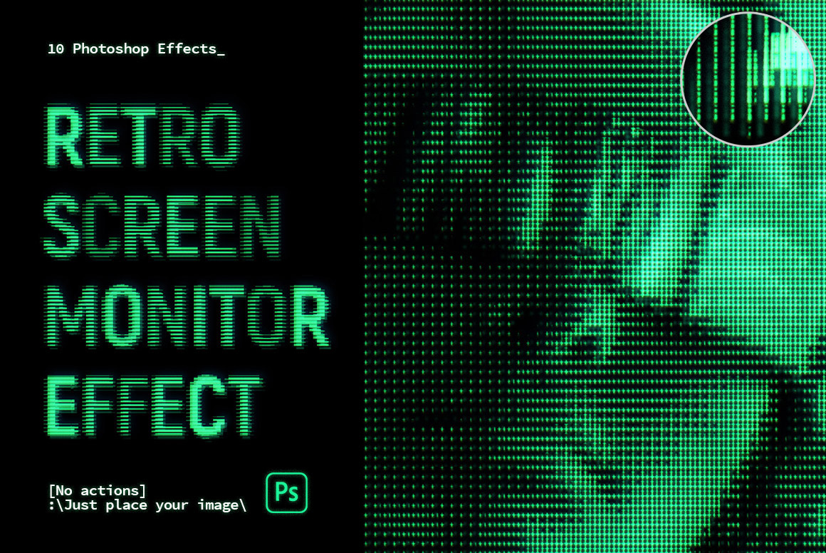 Retro Screen Monitor Effect - Photoshop by MDG Graphic Design on Dribbble