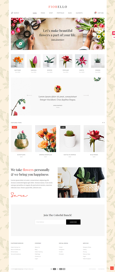 Flower Website Template by Talha Shahid on Dribbble