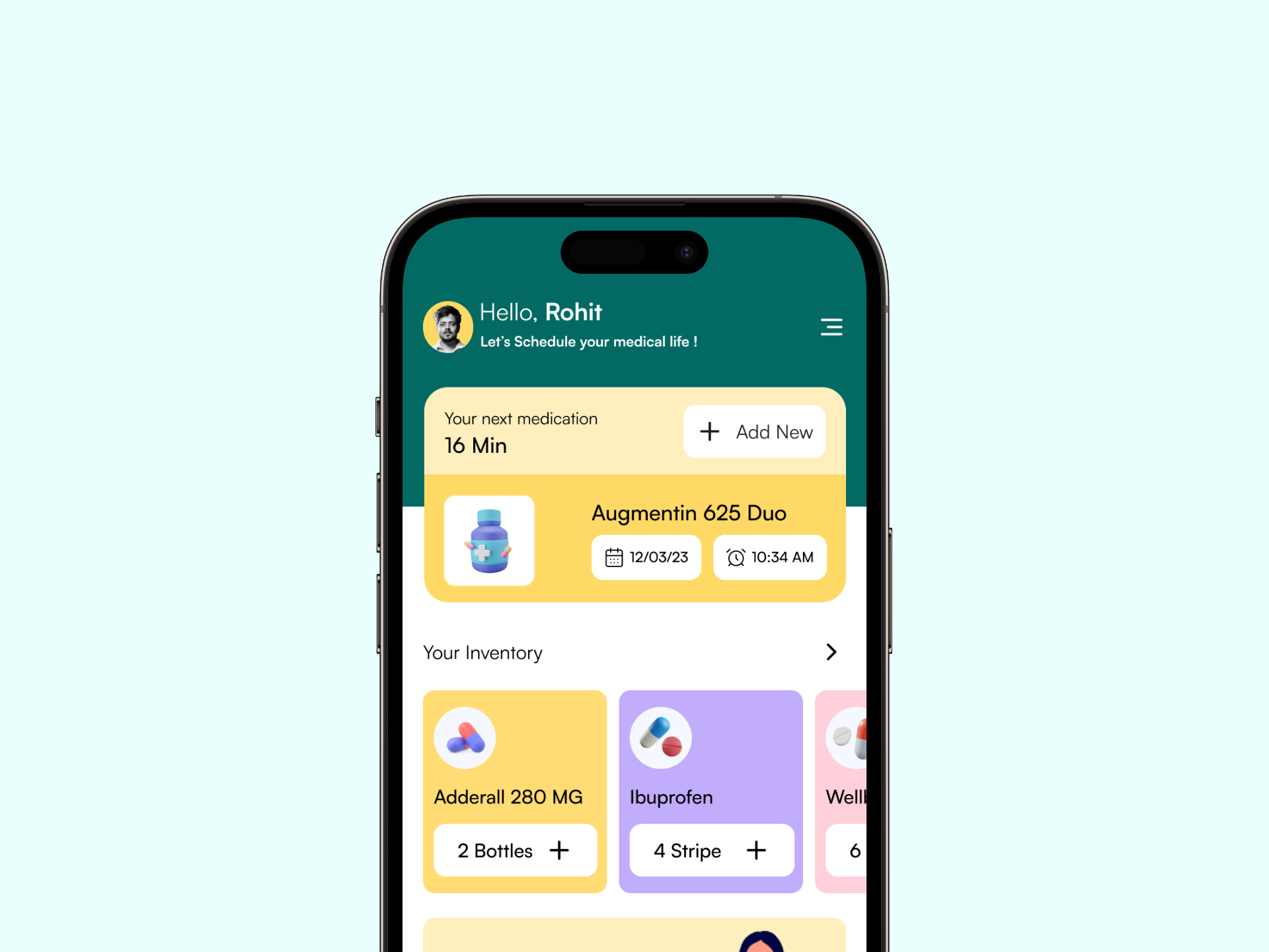Modern Medication Reminder App Design by Rohit Patel on Dribbble