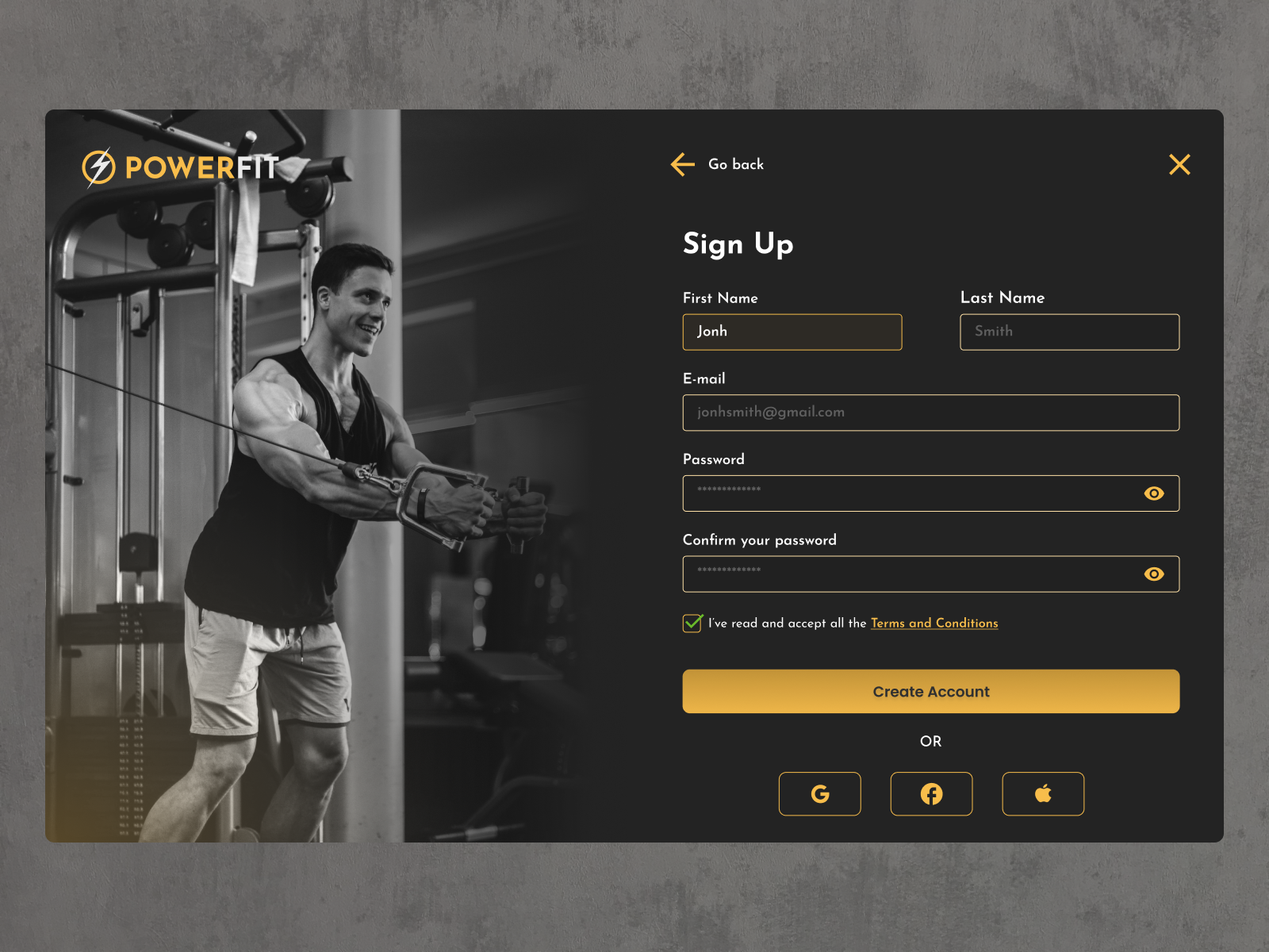 Daily UI Challenge #001 - Sign Up Modal by Emmanuel Soares ♦ UX l UI ...
