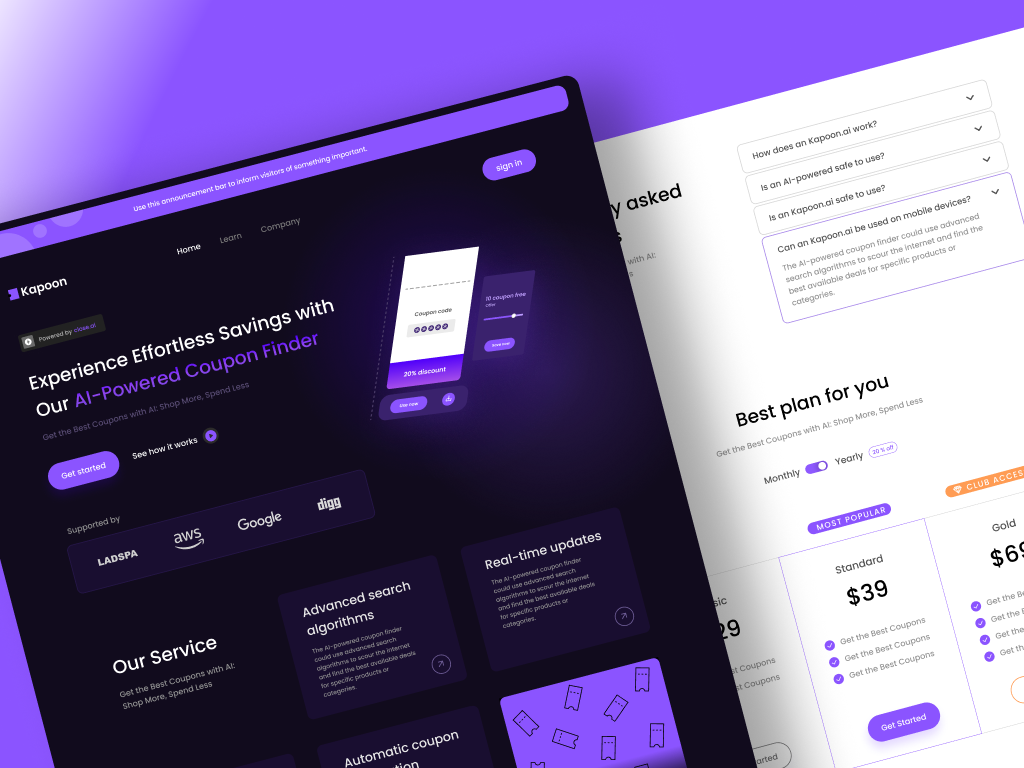 AI Website UI by Subodh Karki on Dribbble