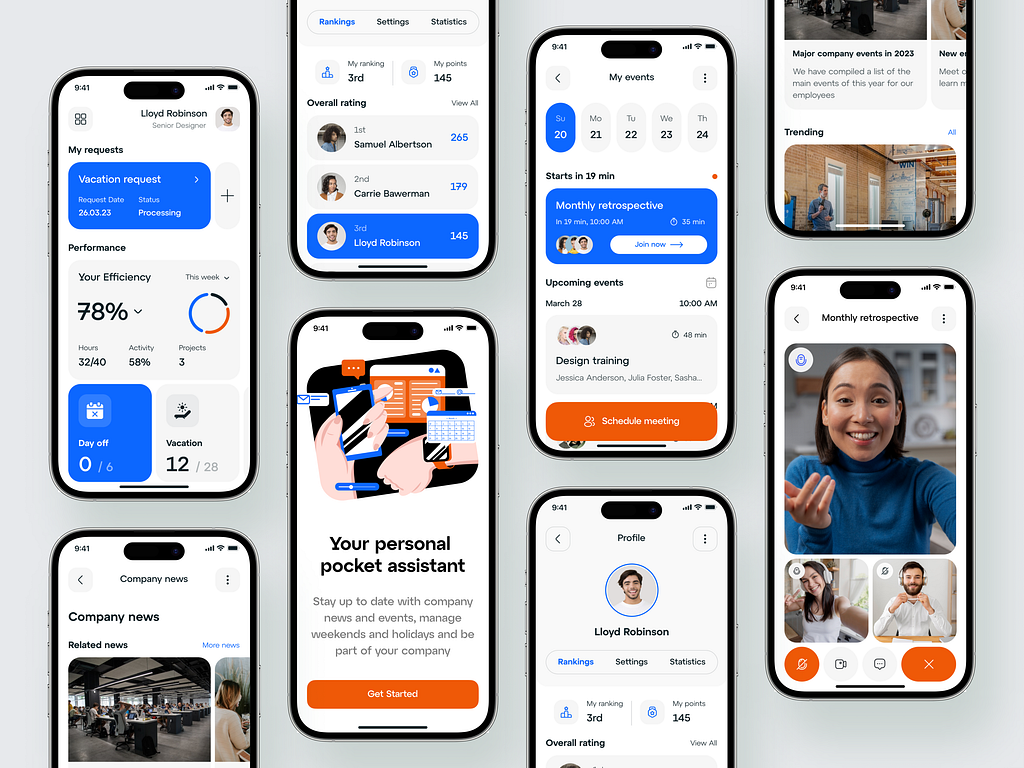Corporate Portal App: iOS/Android UI by Ronas IT | UI/UX Team on Dribbble