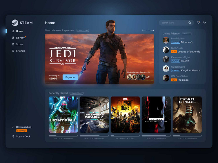 Steam 2 by Greg Davies on Dribbble