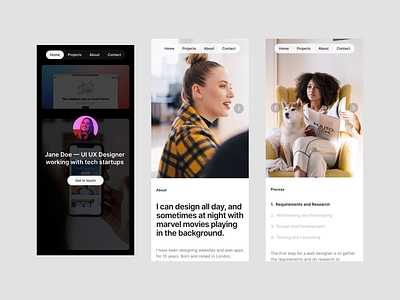 Portfolio template mobile by Roy Quilor on Dribbble