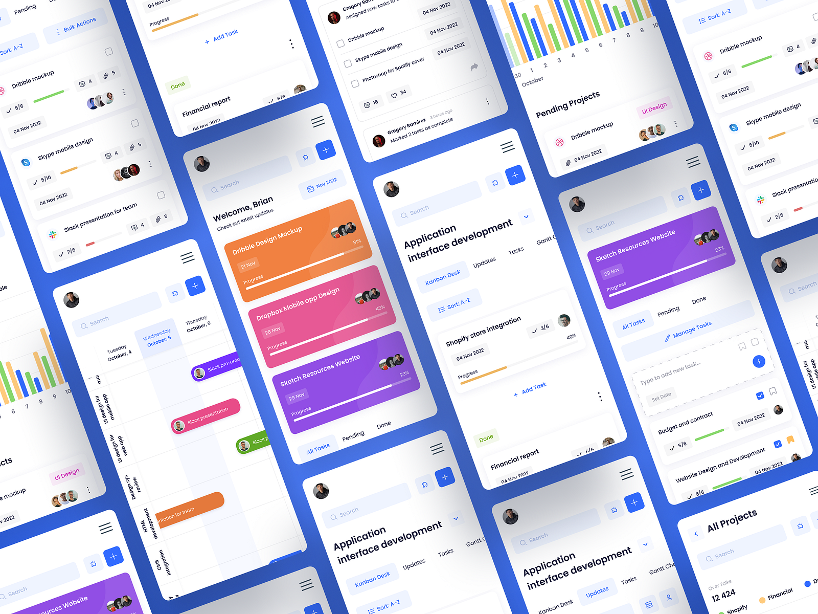 TaskFlow task management app by Obvious Studio on Dribbble TaskFlow task management app by Obvious Studio on Dribbble