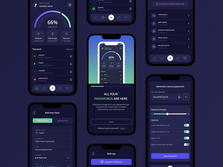 Password Manager Mobile App Design Ux Ui Design By Alina Zasikan On Dribbble