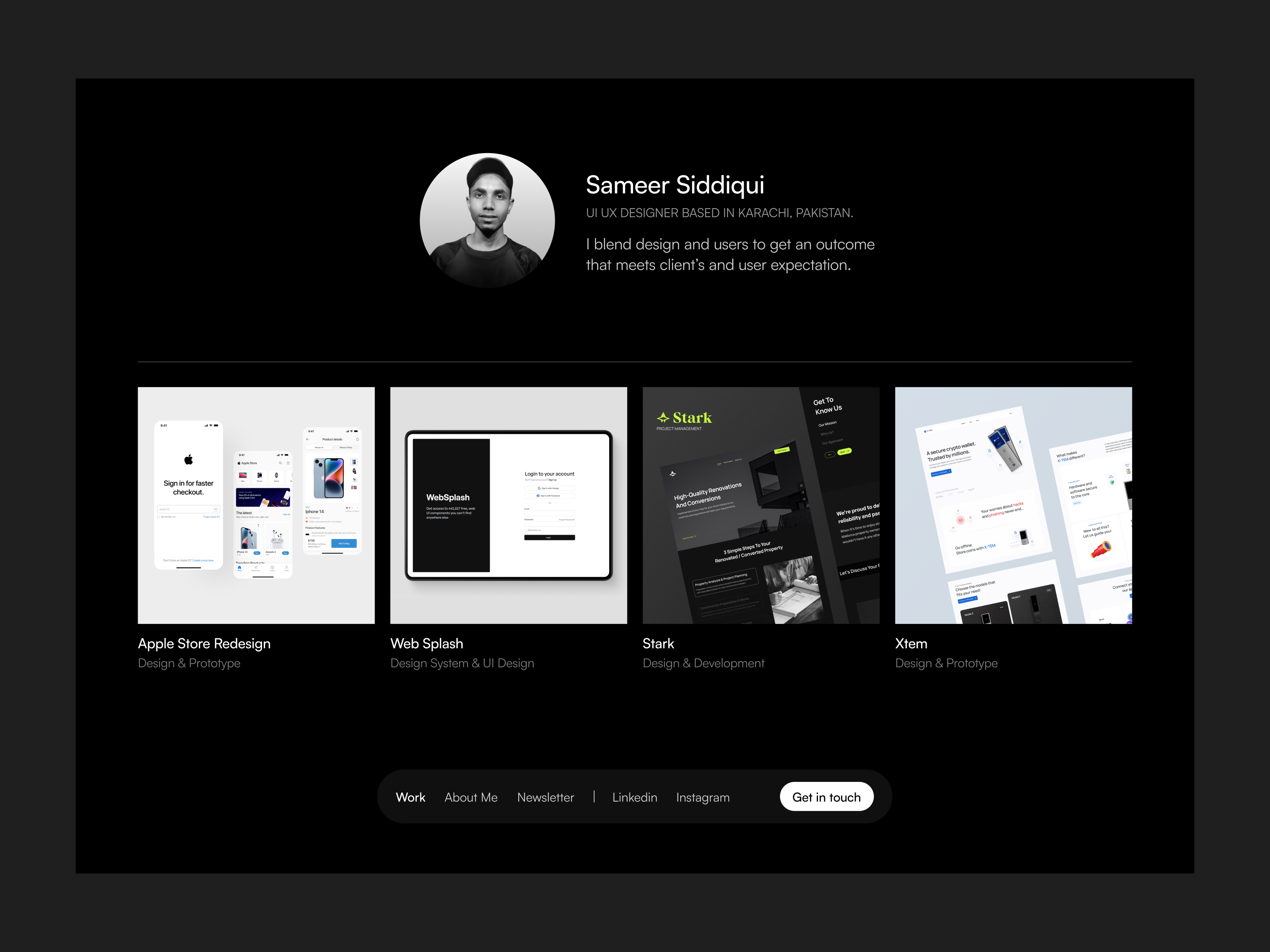 Personal Portfolio Website UI UX Design by Sameer Siddiqui on Dribbble
