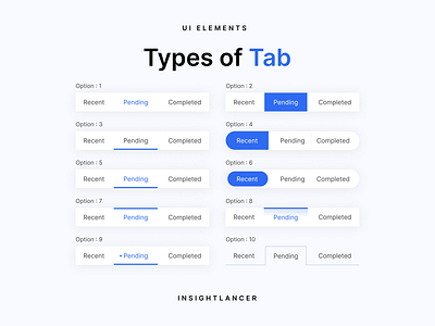 Types of Tab | Website Design | UI Elements by Insightlancer on Dribbble