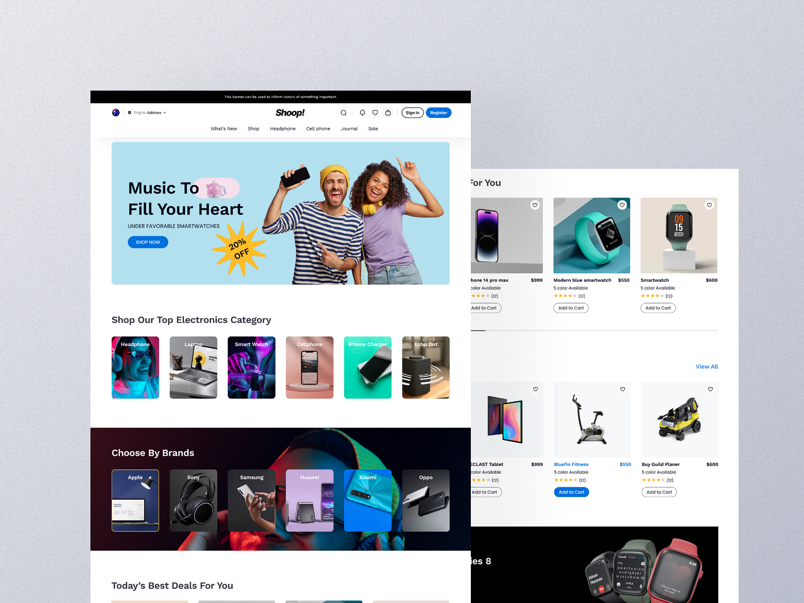 Shoop! - E-Commerce Product Website by Shuvo on Dribbble