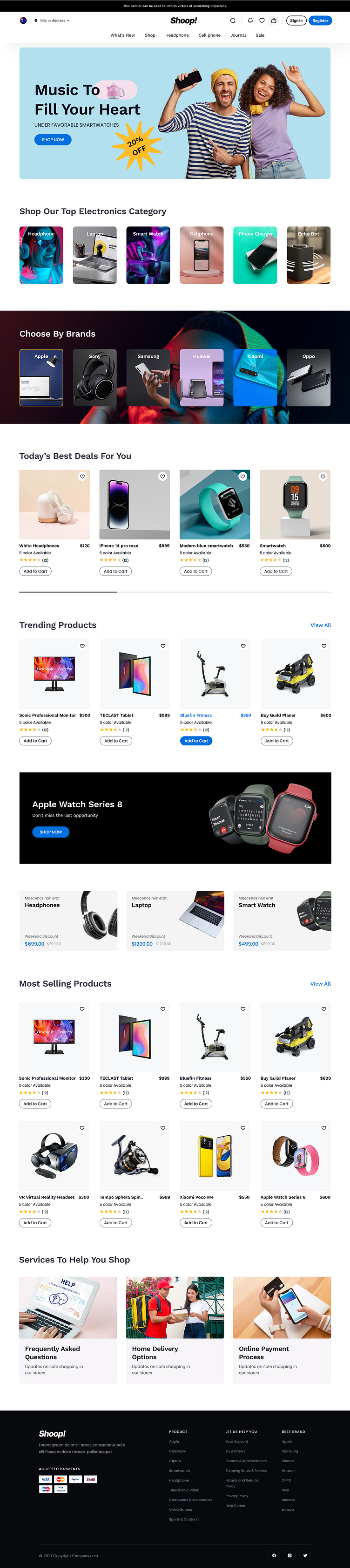 Shoop! - E-Commerce Product Website by Shuvo on Dribbble