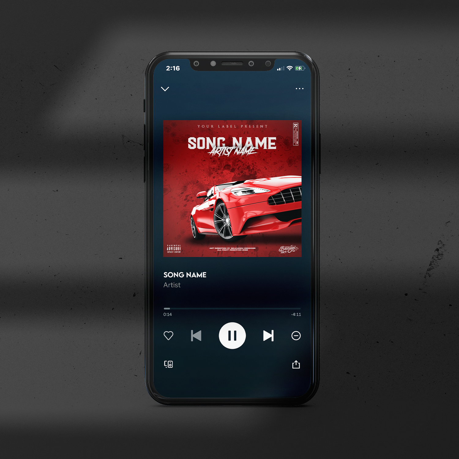 Red car – Premade cover art by Belkacem designer on Dribbble