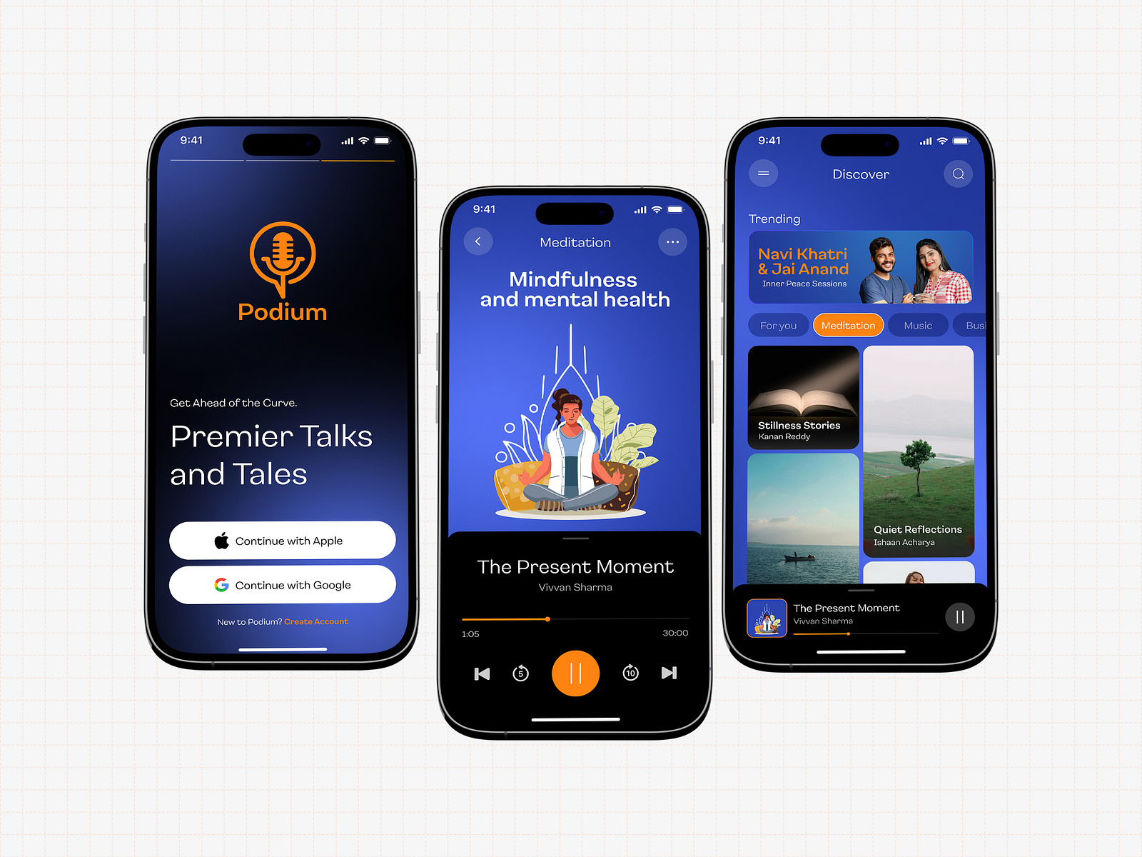 Meditation App UI by Vibhor Prajapati on Dribbble