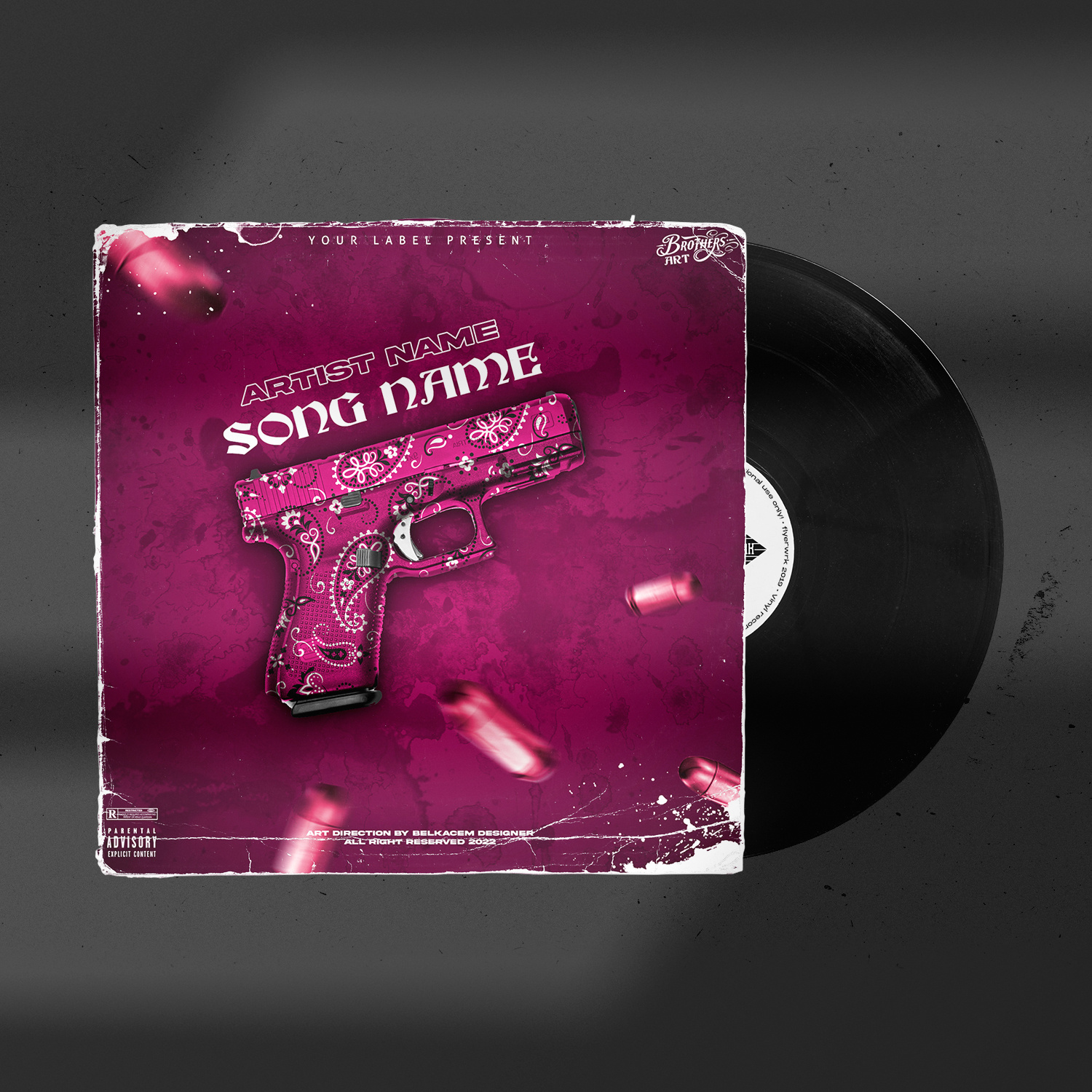 Gun – Premade cover art by Belkacem designer on Dribbble