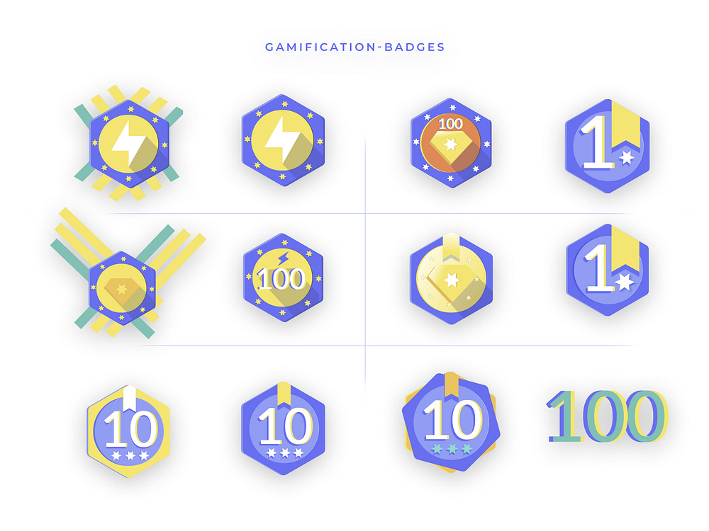 Gamification Badges designs, themes, templates and downloadable graphic ...