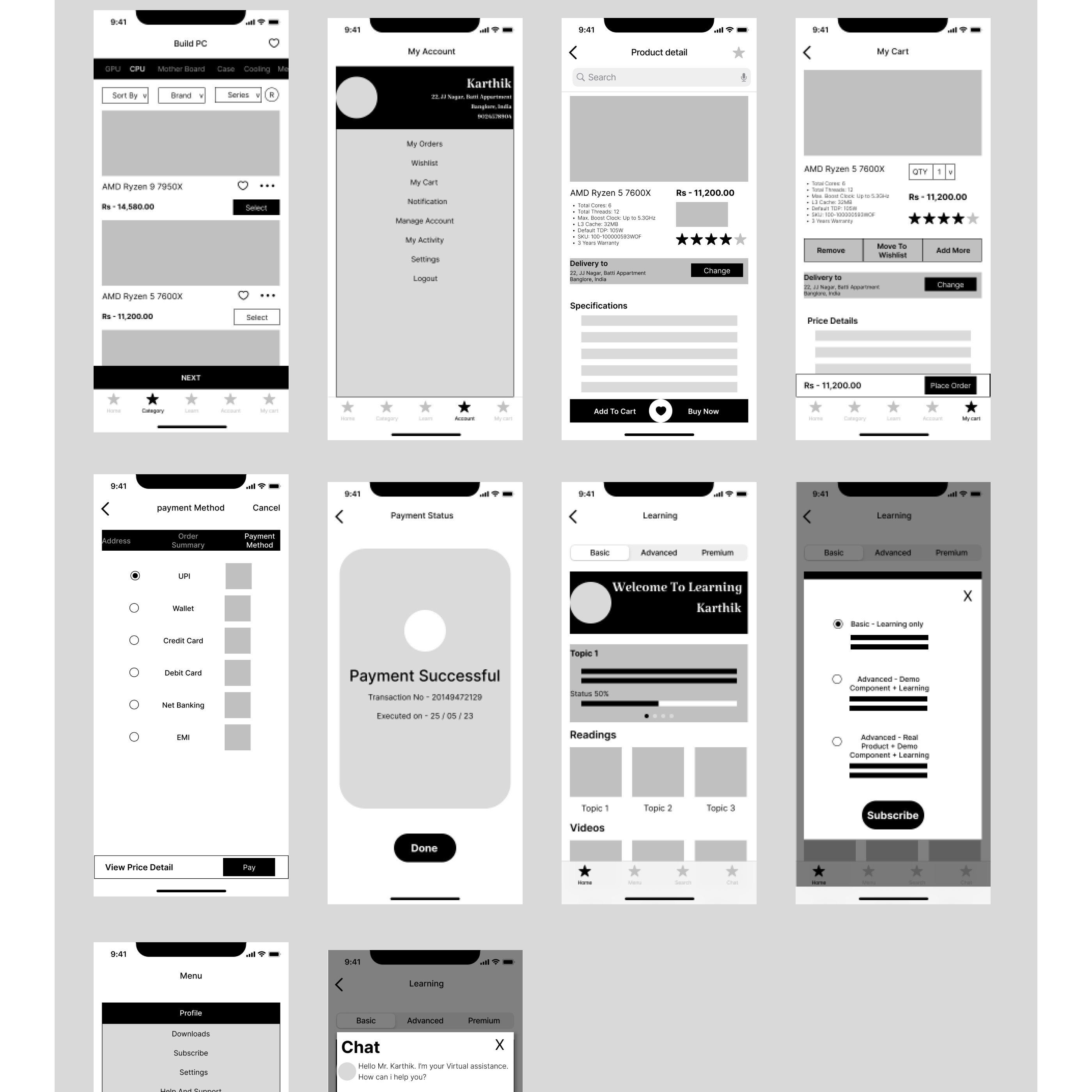 UX Case Study - PC Building App by Barath kumar on Dribbble