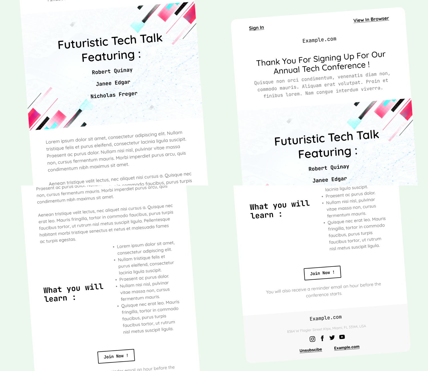 Conference Confirmation Email Design by Diane Taylor on Dribbble