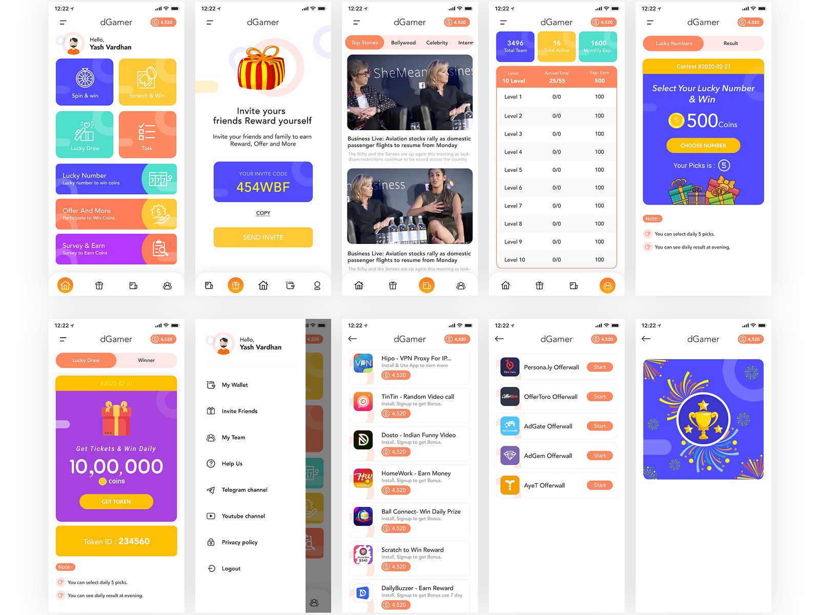 Reward App by Chirag Javiya on Dribbble